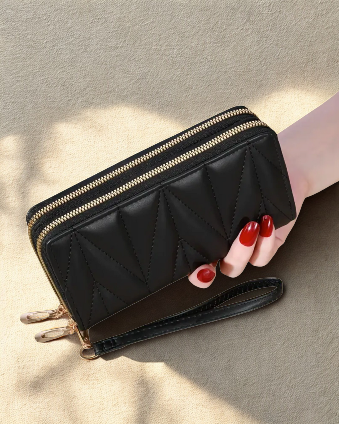 Buy Black Dual Zipper Long Wallet for Women Online in Pakistan ...